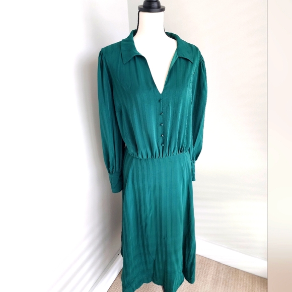 Modcloth | Dresses | Size 2 Modcloth Emerald Green Shirtdress | Poshmark